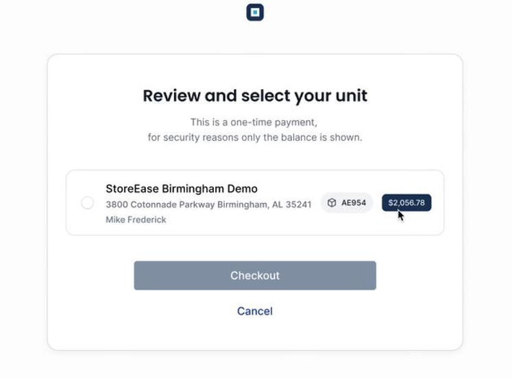 One-Time Payment Option – StoreEase