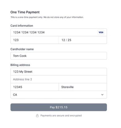 One-Time Payment Option – StoreEase